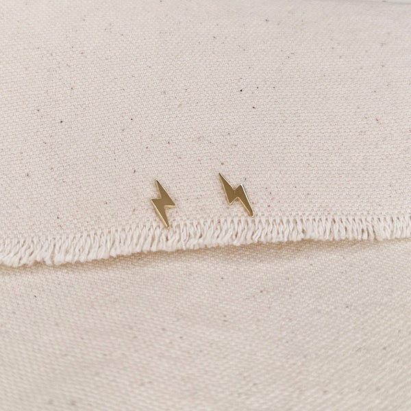 Mini Lightning Bolt Studs - Stash